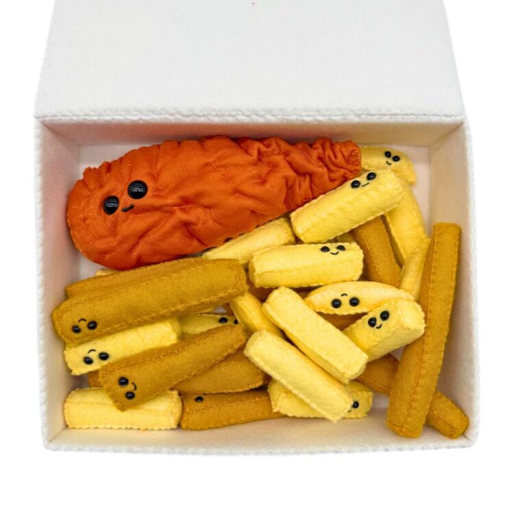 Small Cod and Chips - Lucy Sparrow - Sew your Soul